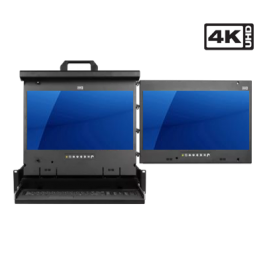 KDR-4K17-2 Dual 4K 17.3" Multi-Display Rack Console Drawer